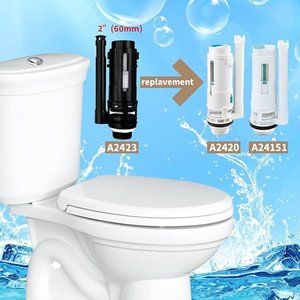 R&T | Bath | Rt A2423 2 Dual Flush Valve With Push Button Dual Flush ...